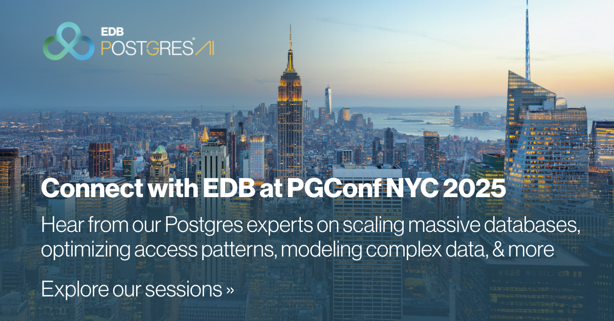 PGConf NYC 2025: PostgreSQL 18의 미래를 설계하다 - EDB 코리아 블로그